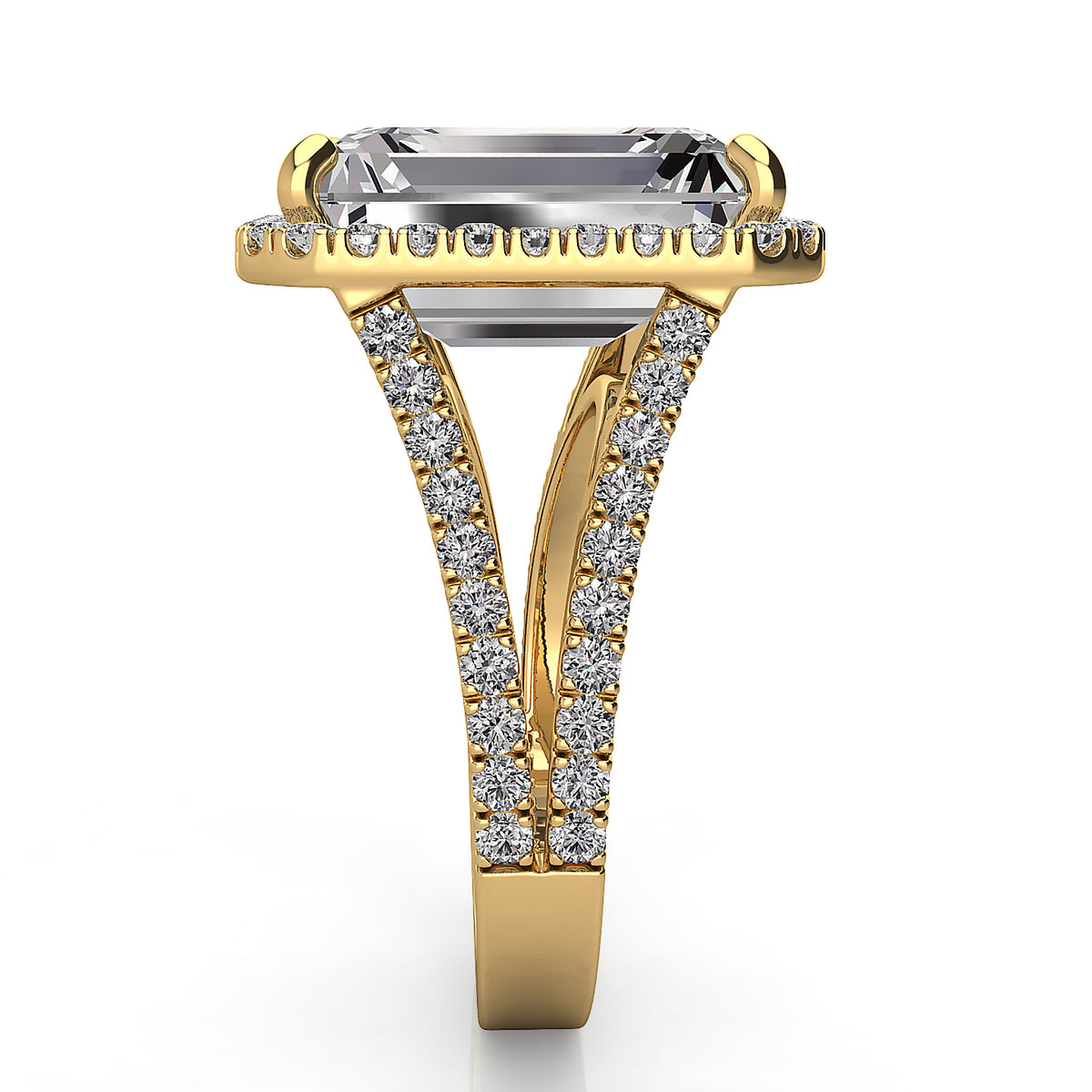 Tab Prongs Rounded Body Lab Grown Diamond Engagement Ring – Pristine ...